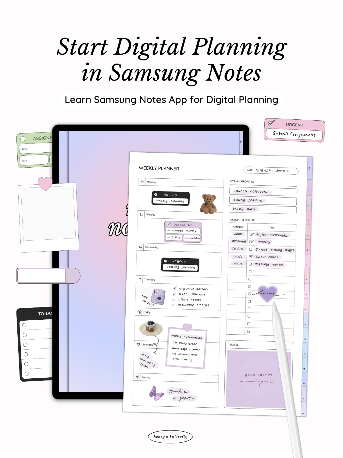 How to Use Samsung Notes for Digital Planning - HoneynButterfly