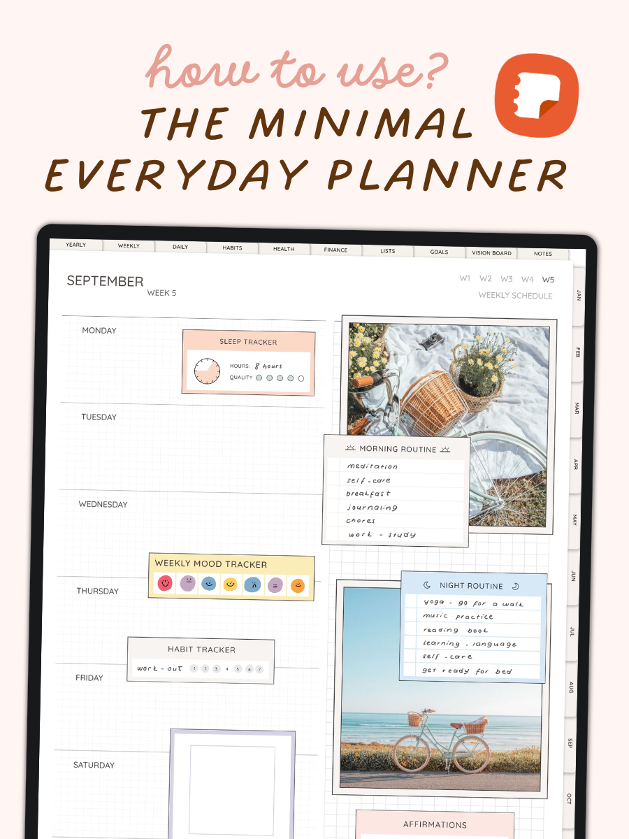 How to Use the Samsung Notes Minimal Everyday Planner - HoneynButterfly