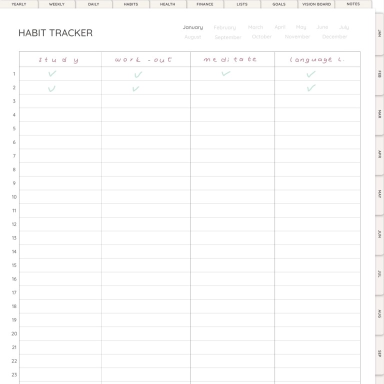 How To Use The Samsung Notes Minimal Everyday Planner Honeynbutterfly